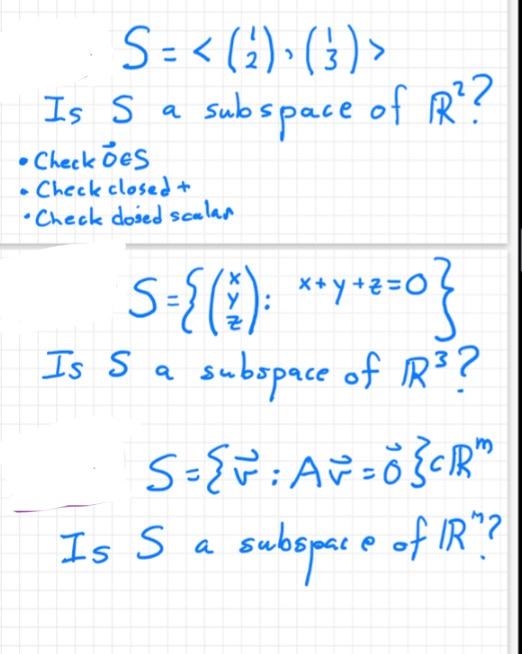 Solved S= (12),(13) Is S a subspace of R2 ? - Check e∈S - | Chegg.com