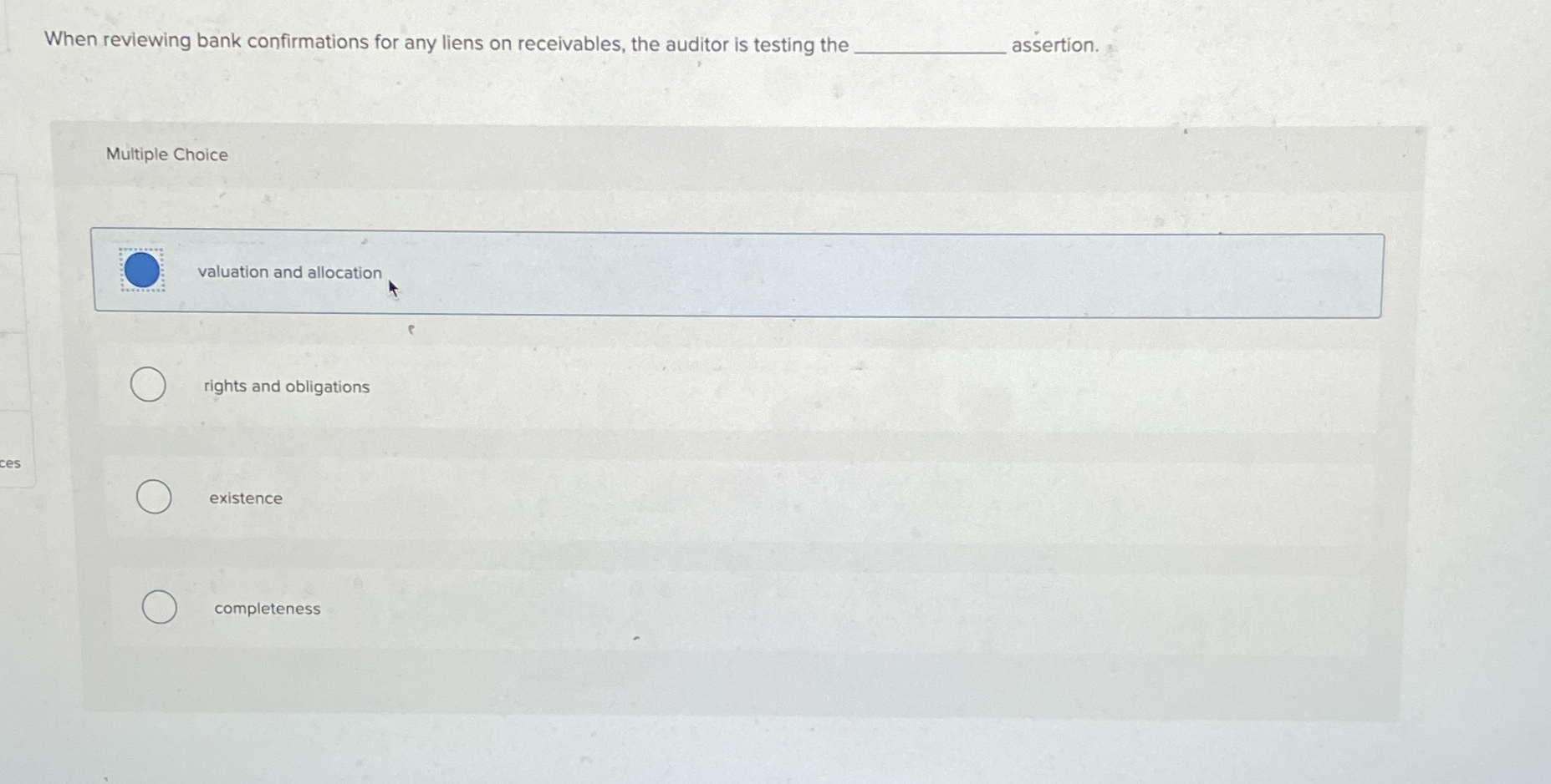 Solved When reviewing bank confirmations for any liens on | Chegg.com
