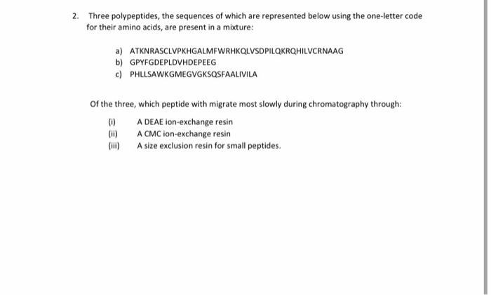 Solved biochem question please explain and show me how to | Chegg.com