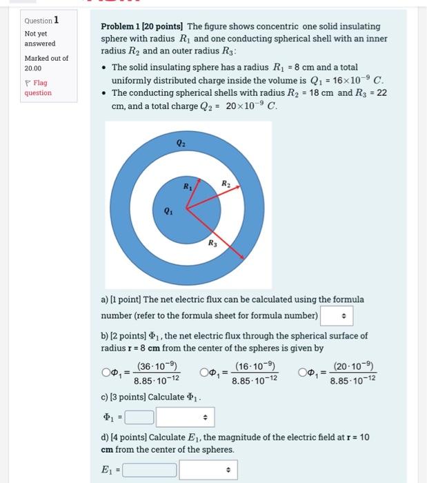 Solved Problem 1 [ 20 points] The figure shows concentric | Chegg.com