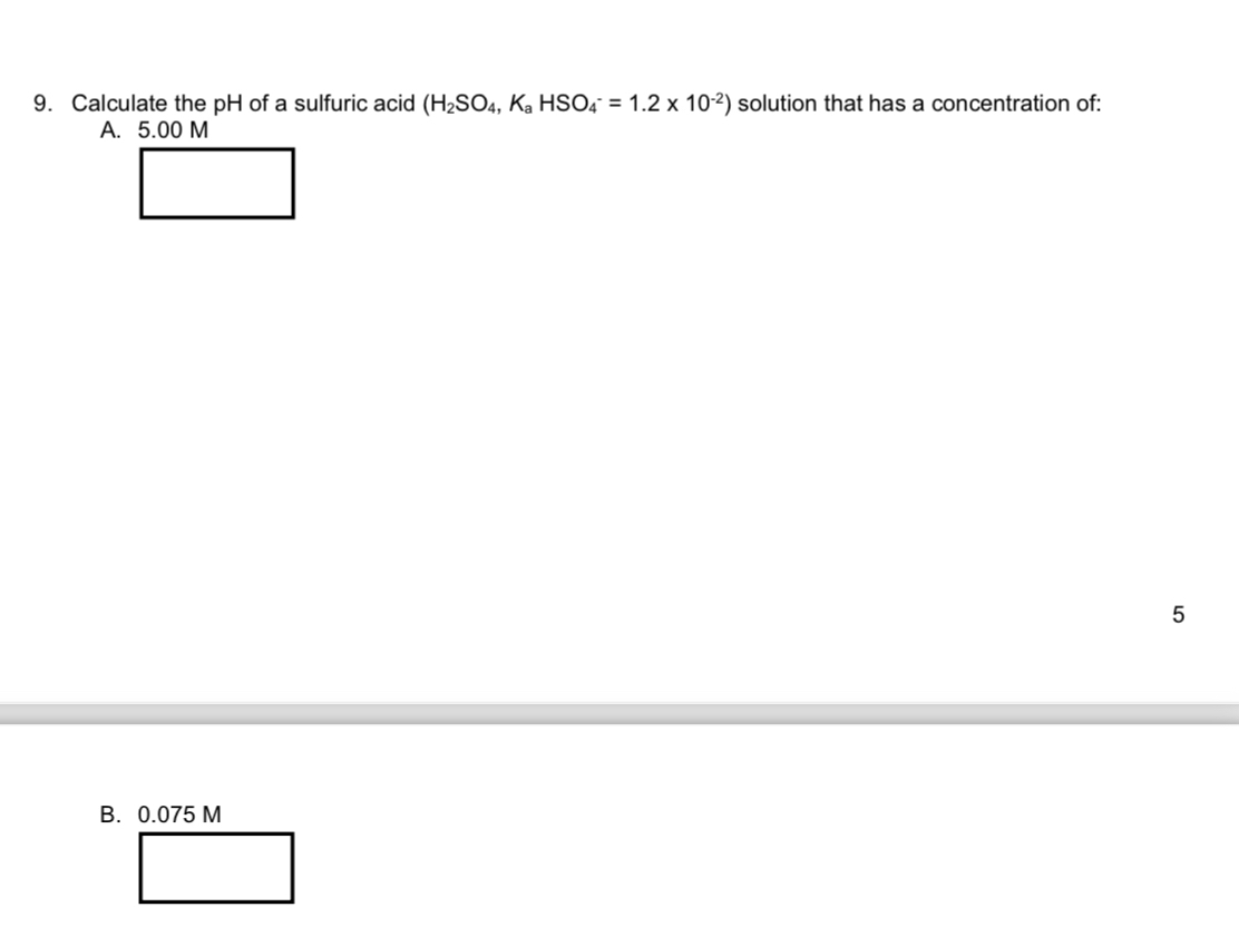 Solved Calculate the pH ﻿of a sulfuric acid )=(1.2×10-2 | Chegg.com