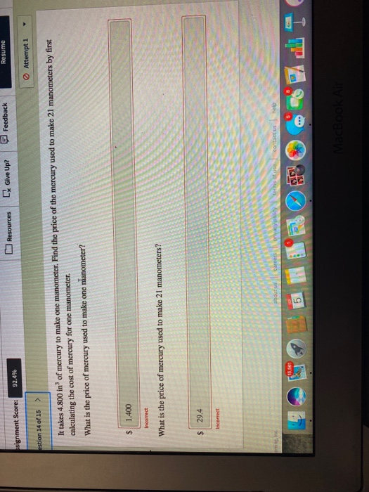 Solved Resources [ Give Up? Resume Feedback ssignment Score: | Chegg.com