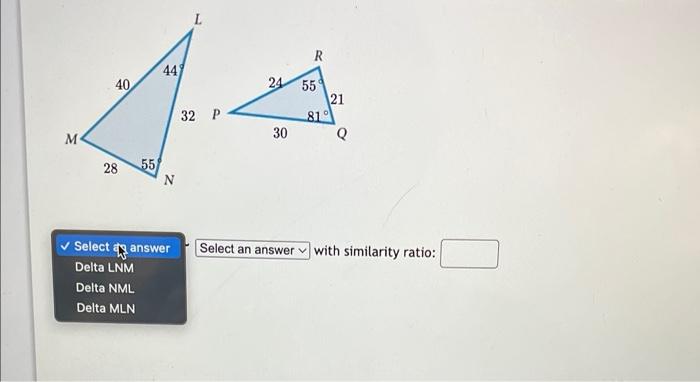 Solved with similarity ratio: rith similarity ratio: | Chegg.com