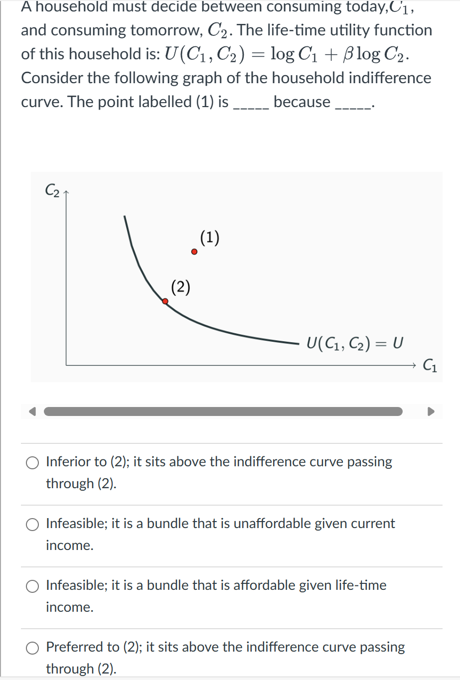 Solved A household must decide between consuming today, | Chegg.com