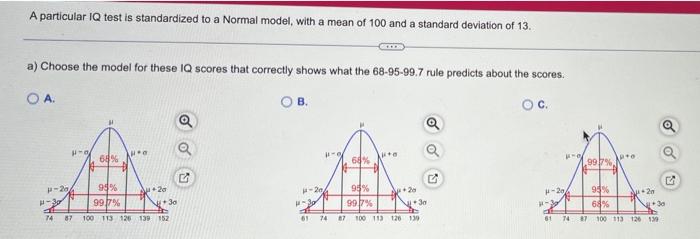 Solved A particular IQ test is standardized to a Normal | Chegg.com