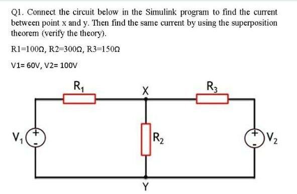 Solved Q1. Connect the circuit below in the Simulink program | Chegg.com