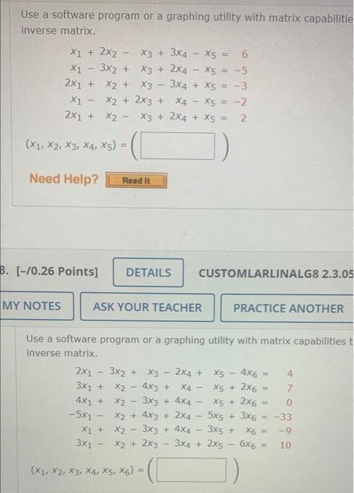 Solved Use a software program or a graphing utility with | Chegg.com