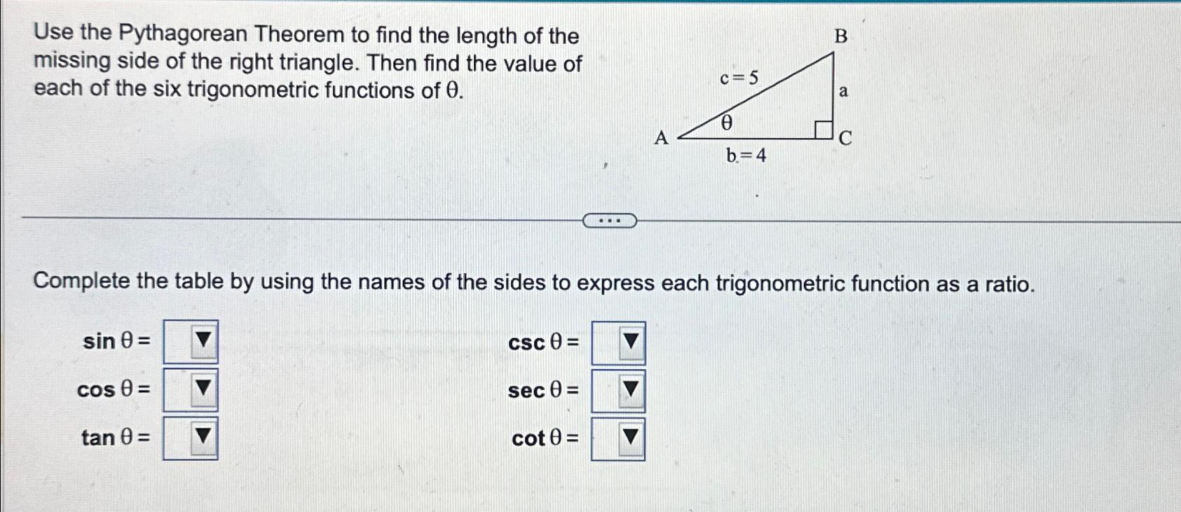 Solved Use the Pythagorean Theorem to find the length of the | Chegg.com