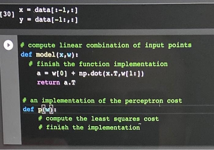 Solved finish the def p(w) using python code. it should only | Chegg.com