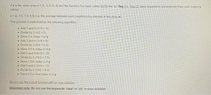 Solved Using nargin: A Difference/Averaging Function My | Chegg.com