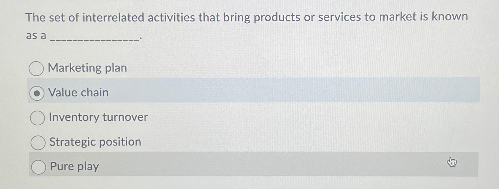 Solved The set of interrelated activities that bring | Chegg.com