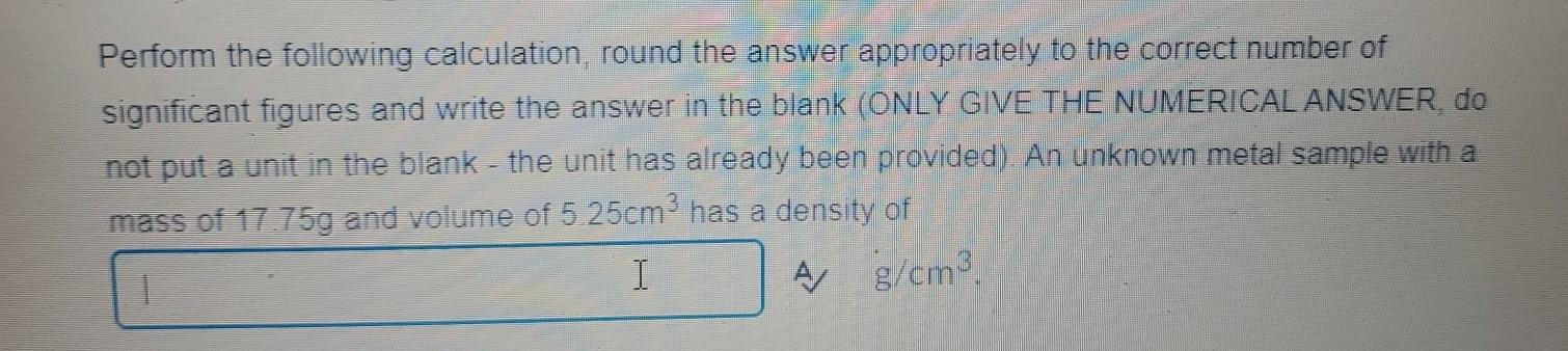 Solved Perform the following calculation, round the answer | Chegg.com