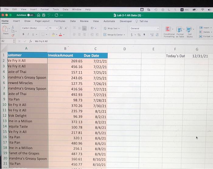Solved 3. Lab 2-1 Alt Data (2)Lab 2-1 Alt Data (2)Required | Chegg.com