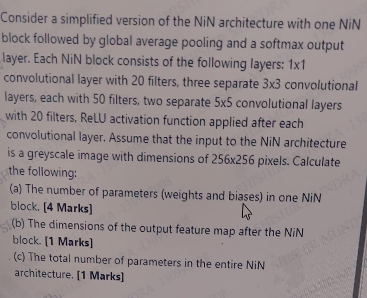 Solved Consider a simplified version of the NiN architecture | Chegg.com