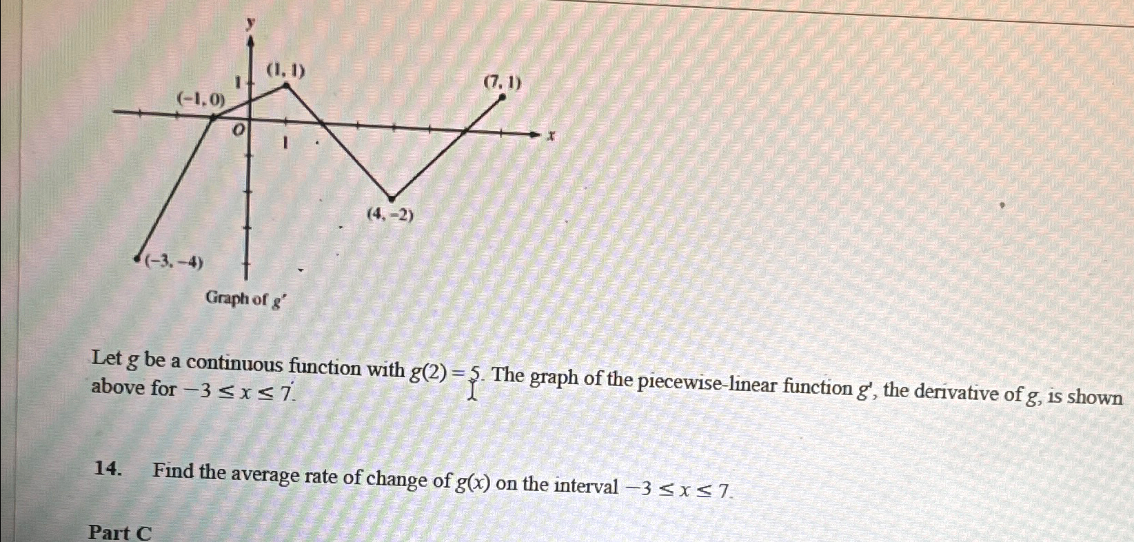 Solved Let g ﻿be a continuous function with g(2)=5. ﻿The | Chegg.com