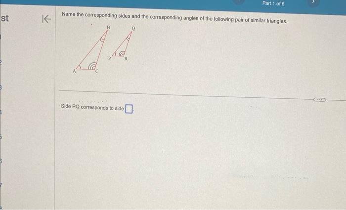 Solved Name the corresponding sides and the corresponding | Chegg.com