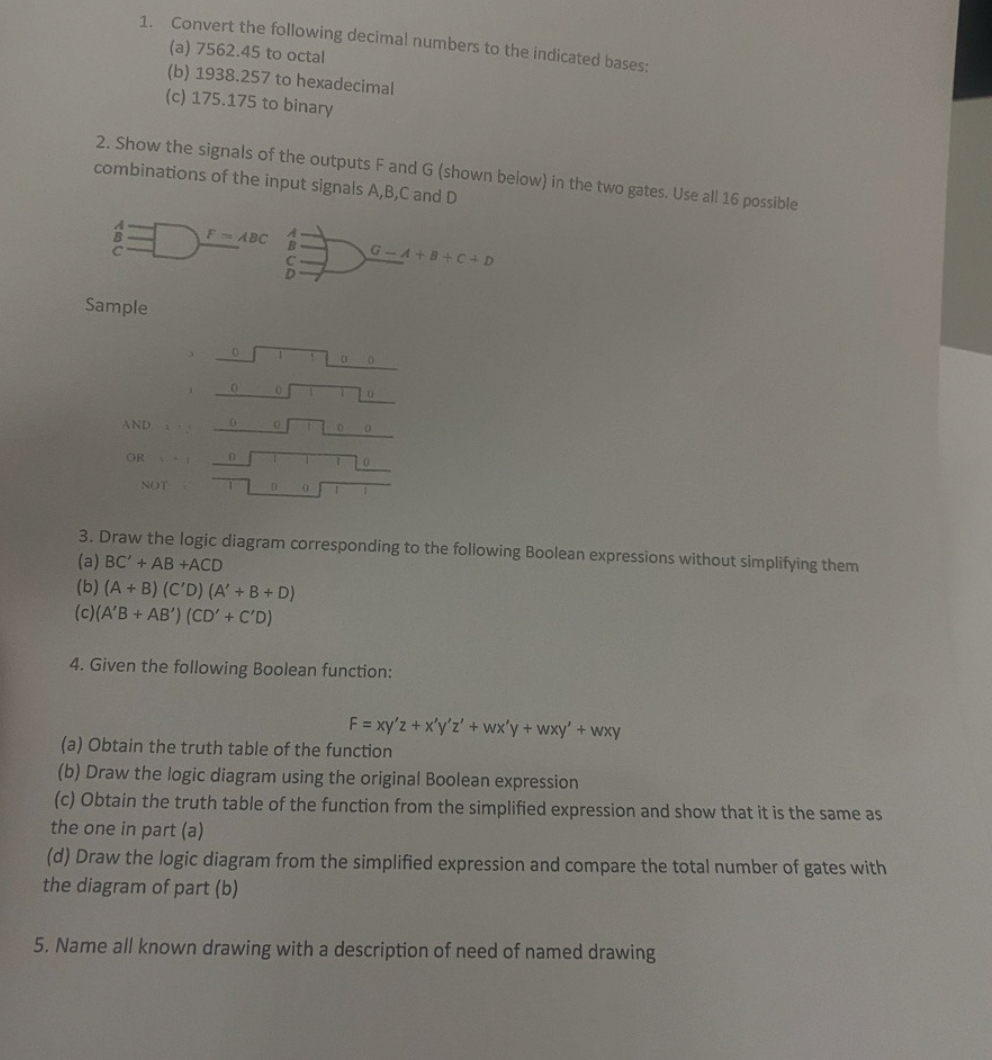 Solved Convert the following decimal numbers to the | Chegg.com
