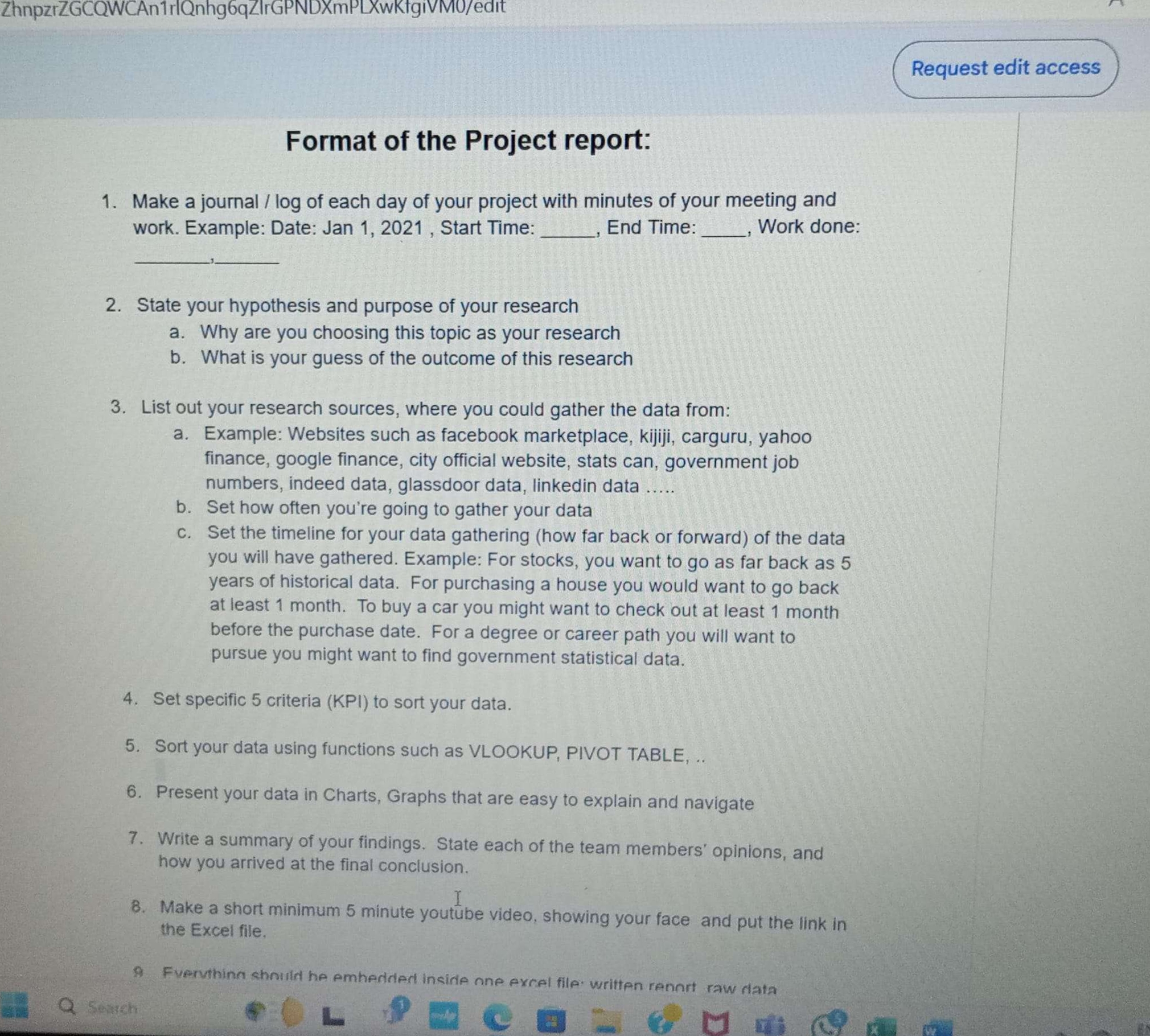 Solved Format of the Project report:Make a journal / ﻿log of | Chegg.com