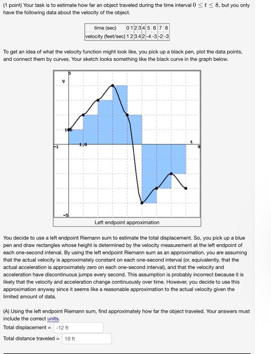 Solved (1 point) Your task is to estimate how far an object | Chegg.com