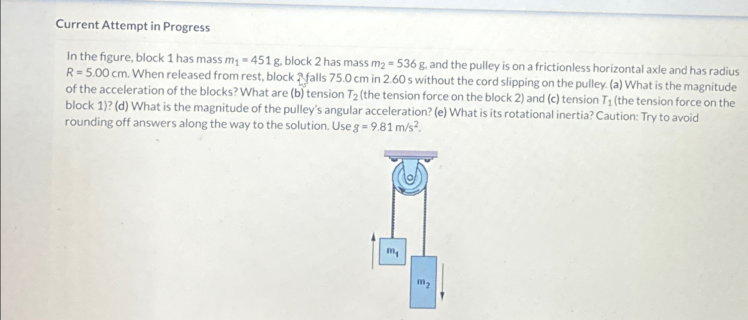Solved Current Attempt in ProgressIn the figure, block 1 | Chegg.com