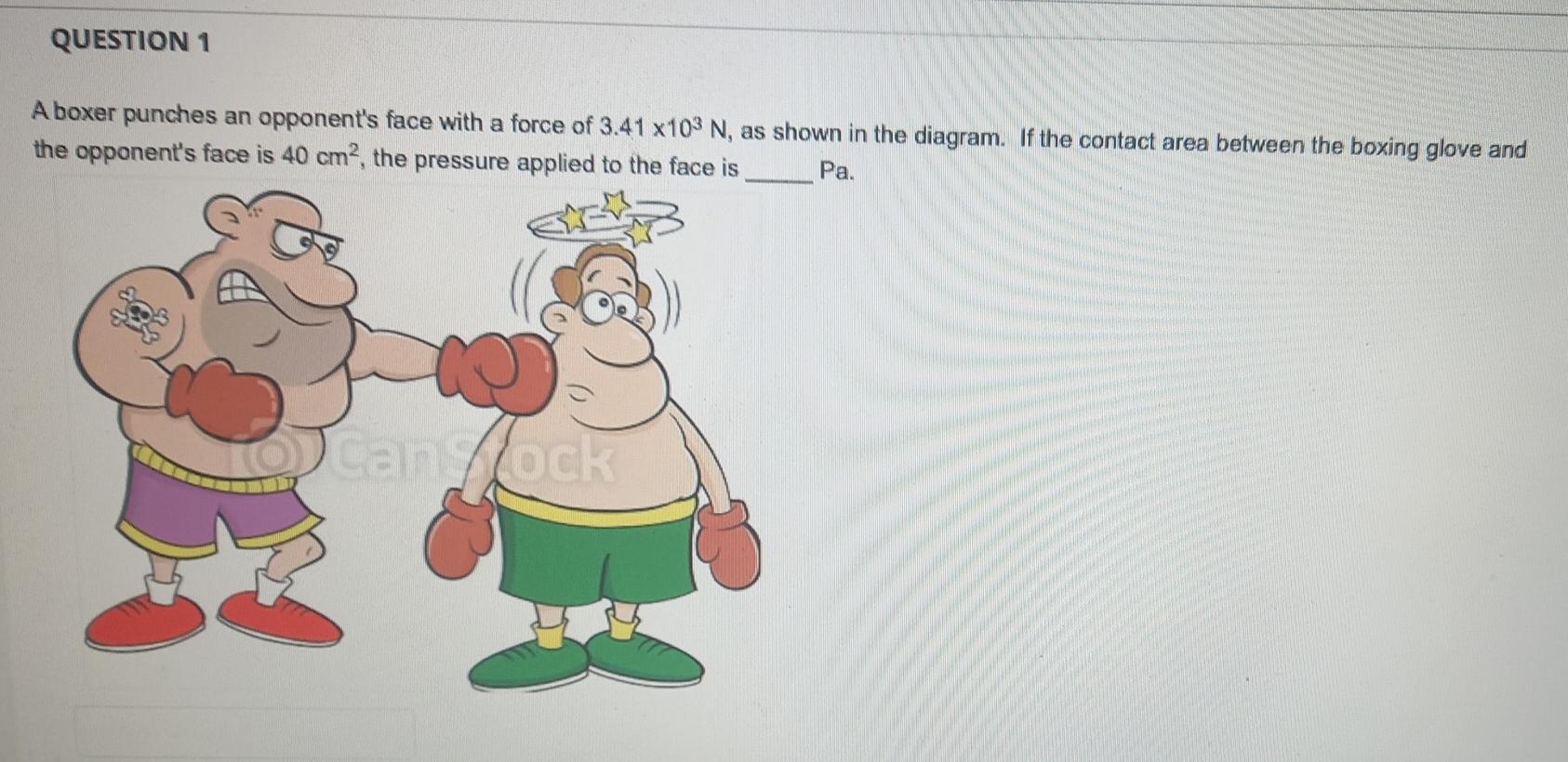 Solved QUESTION 1 A boxer punches an opponent's face with a | Chegg.com