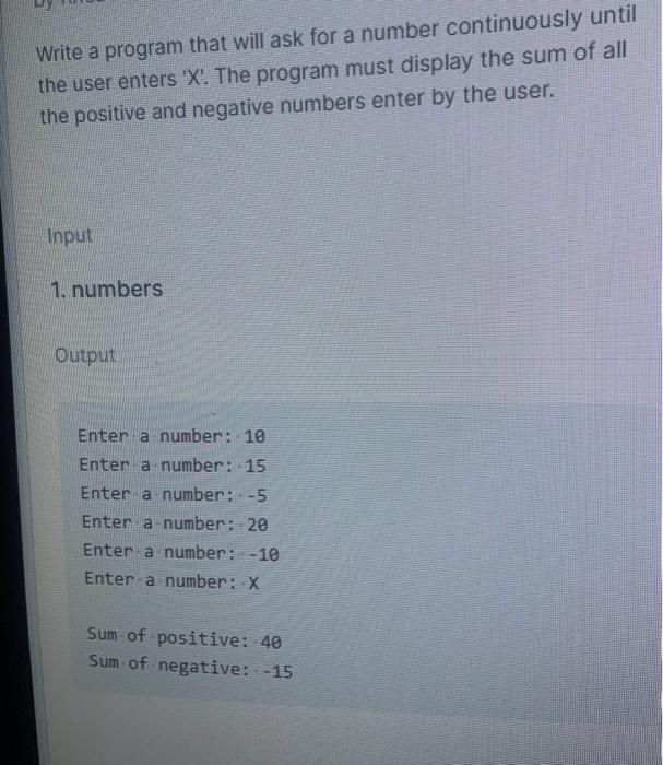 Solved Write a program that will ask for a number | Chegg.com