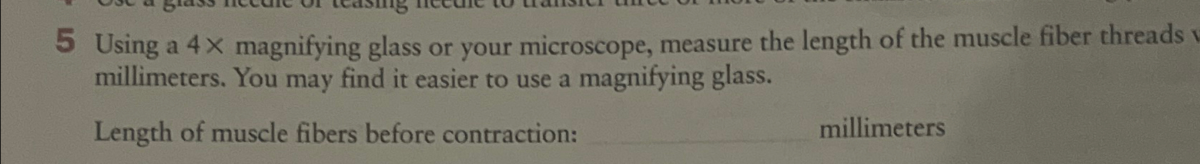 Solved 5 ﻿Using a 4× ﻿magnifying glass or your microscope, | Chegg.com