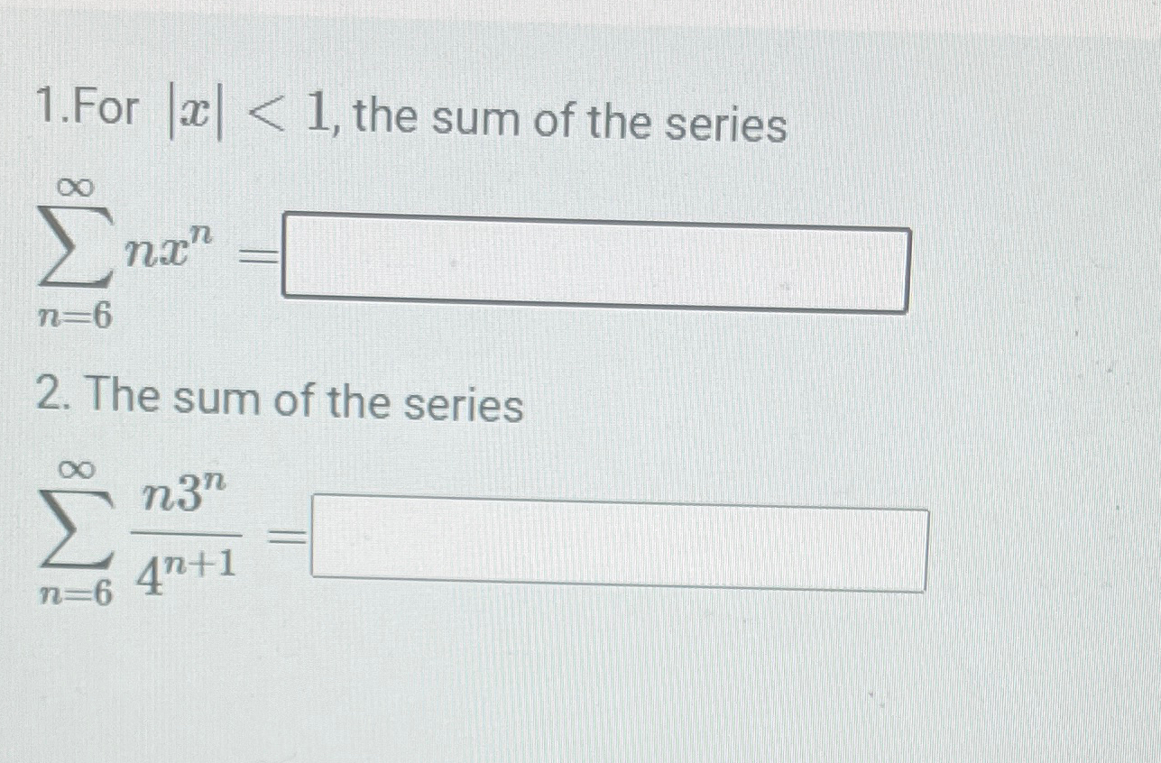 Solved 1.For |x|
