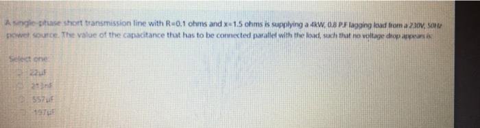 Solved For the short power line with resistance and reactor | Chegg.com