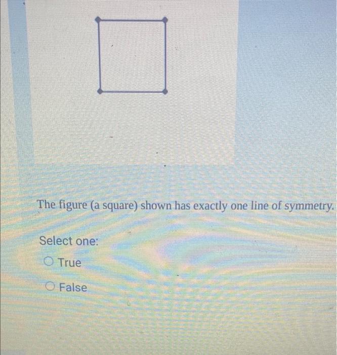 Solved The figure (a square) shown has exactly one line of | Chegg.com