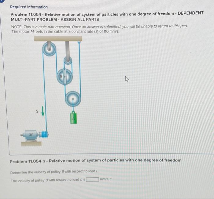 Solved Required Information Problem 11.054 . Relative motion | Chegg.com