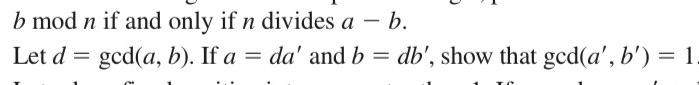 Solved b mod n if and only if n divides a – b. Let d = | Chegg.com