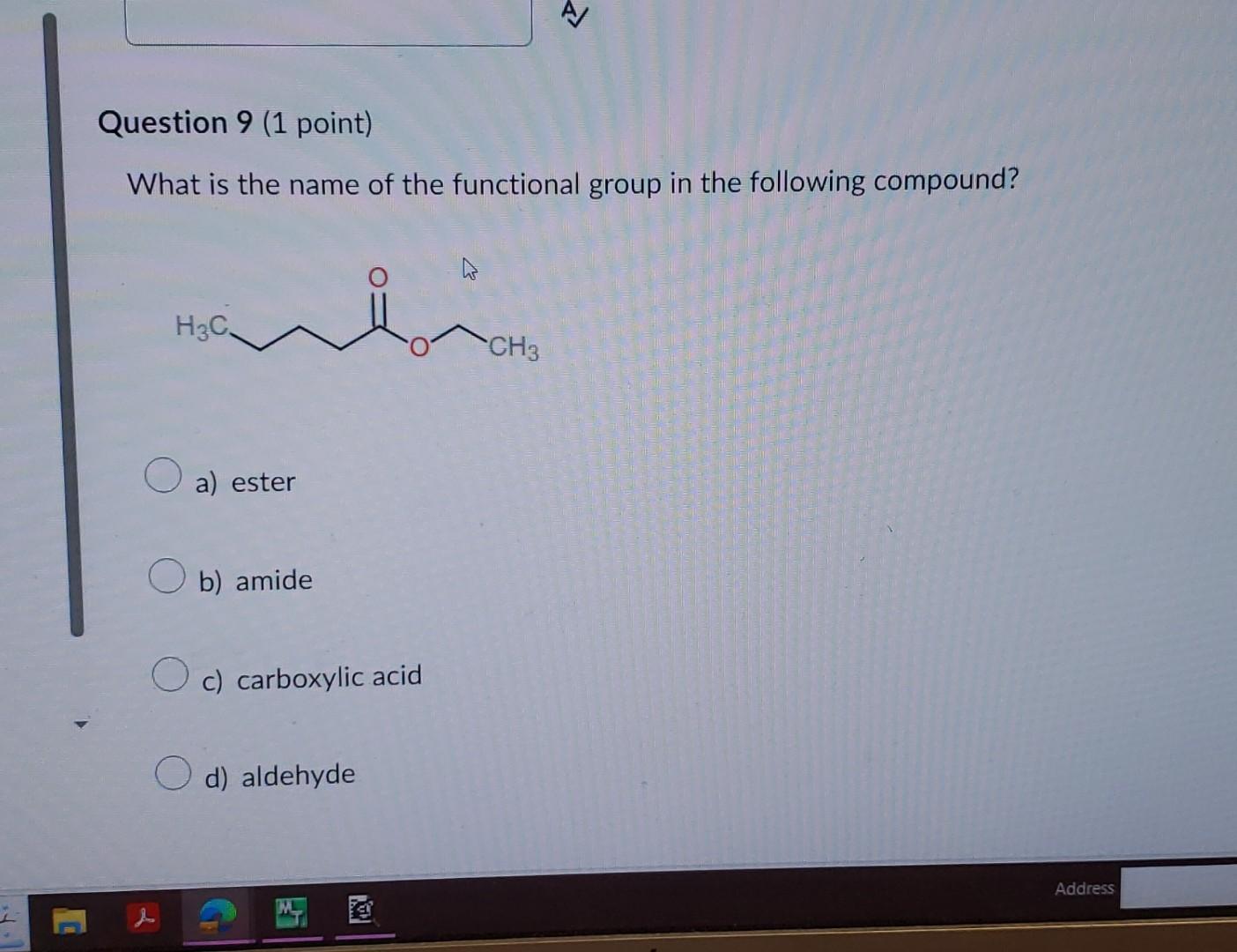 Solved 2 5 pint) What is the name of the functional group in | Chegg.com