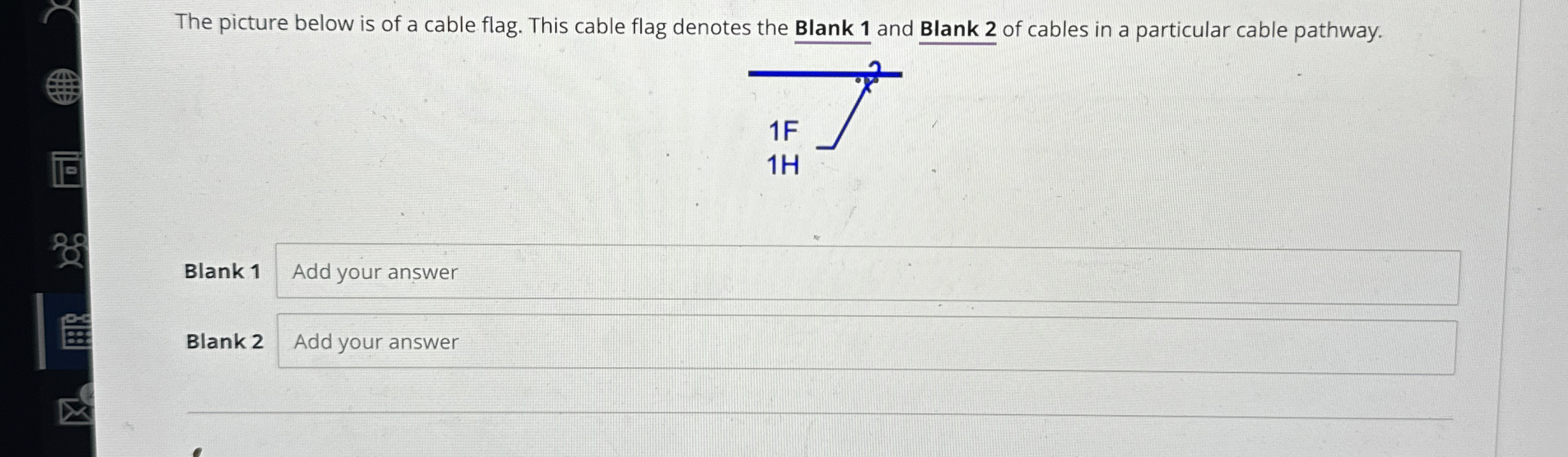 Solved The picture below is of a cable flag. This cable flag | Chegg.com