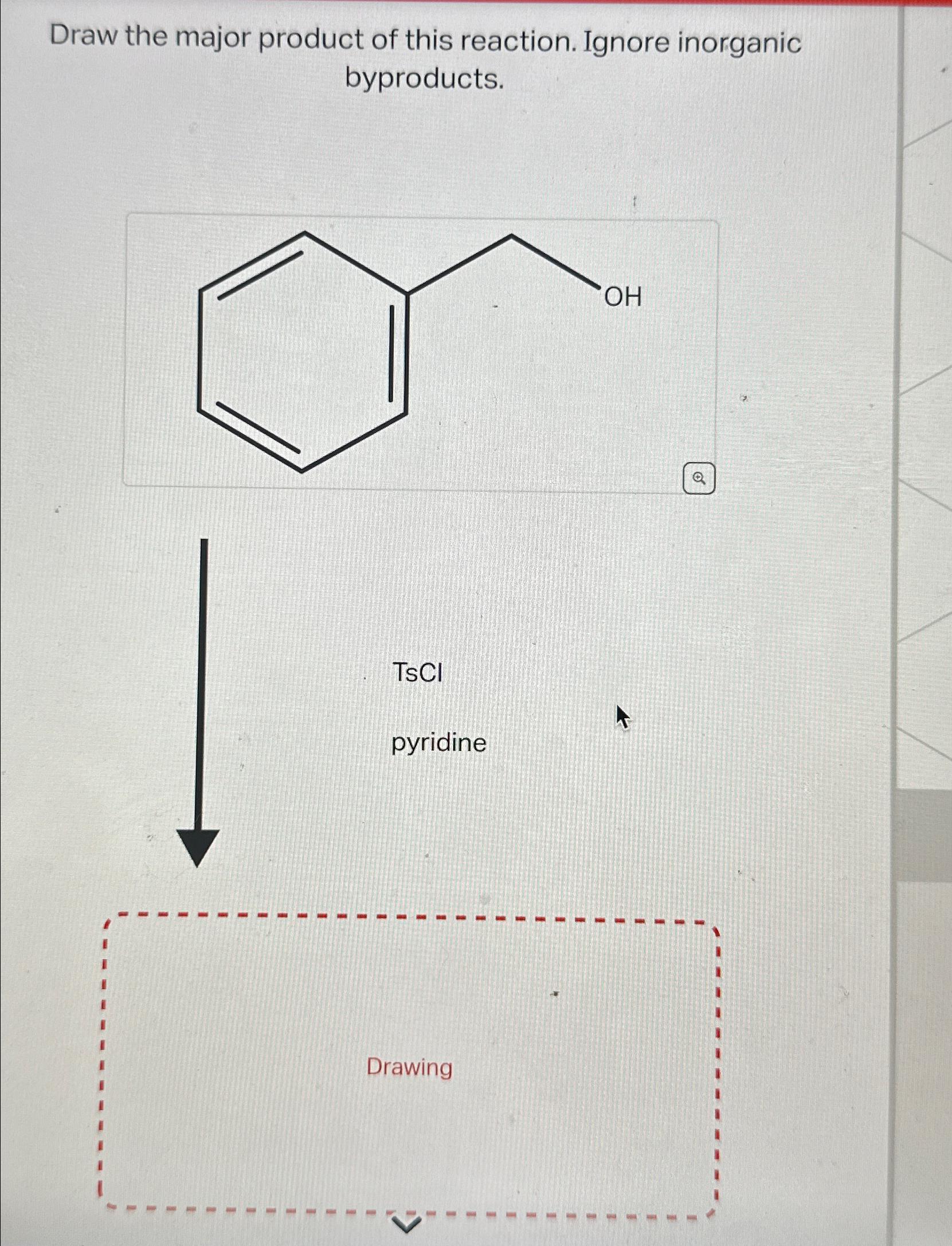 Solved Draw the major product of this reaction. Ignore | Chegg.com