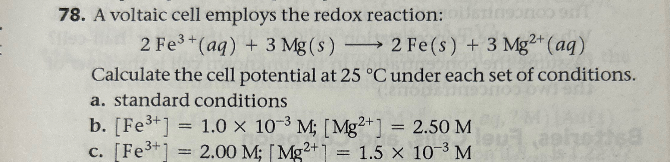 Solved A voltaic cell employs the redox | Chegg.com