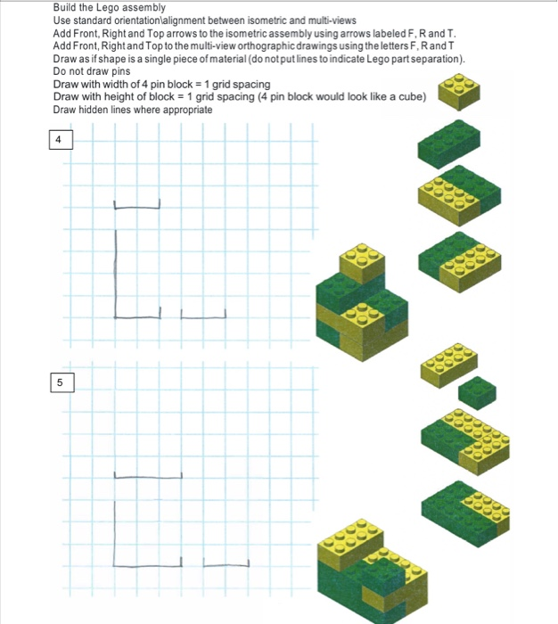 Solved Build the Lego assembly Use standard orientation | Chegg.com