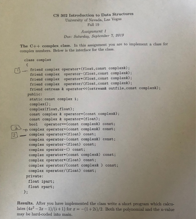 Solved implementing xomplex numbers...this is what I have so | Chegg.com
