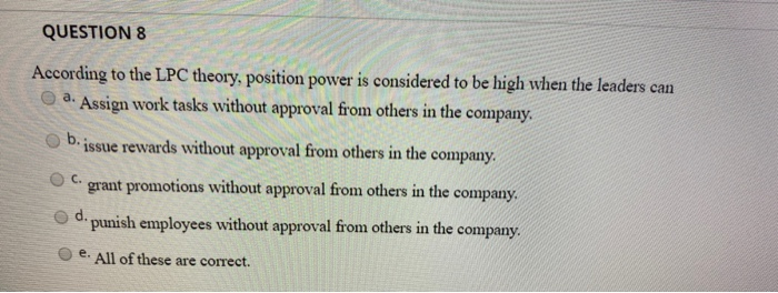 Solved QUESTION 8 According to the LPC theory, position | Chegg.com