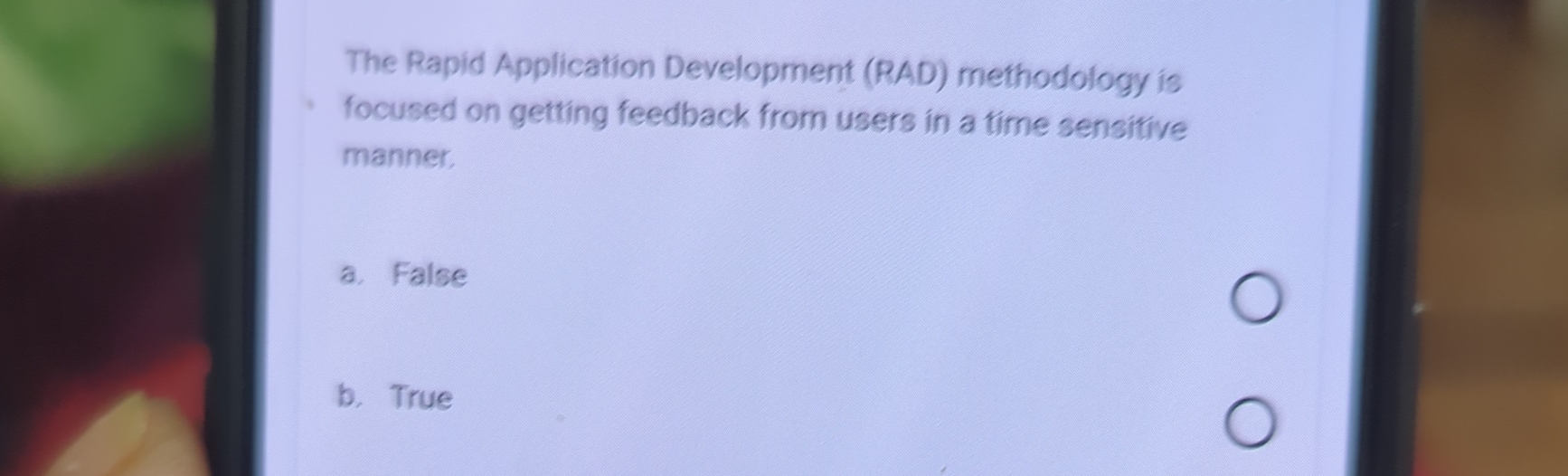 Solved The Rapid Application Development (RAD) ﻿methodology | Chegg.com