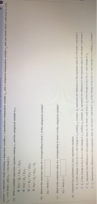 Solved Consider a regression study involving a dependent | Chegg.com