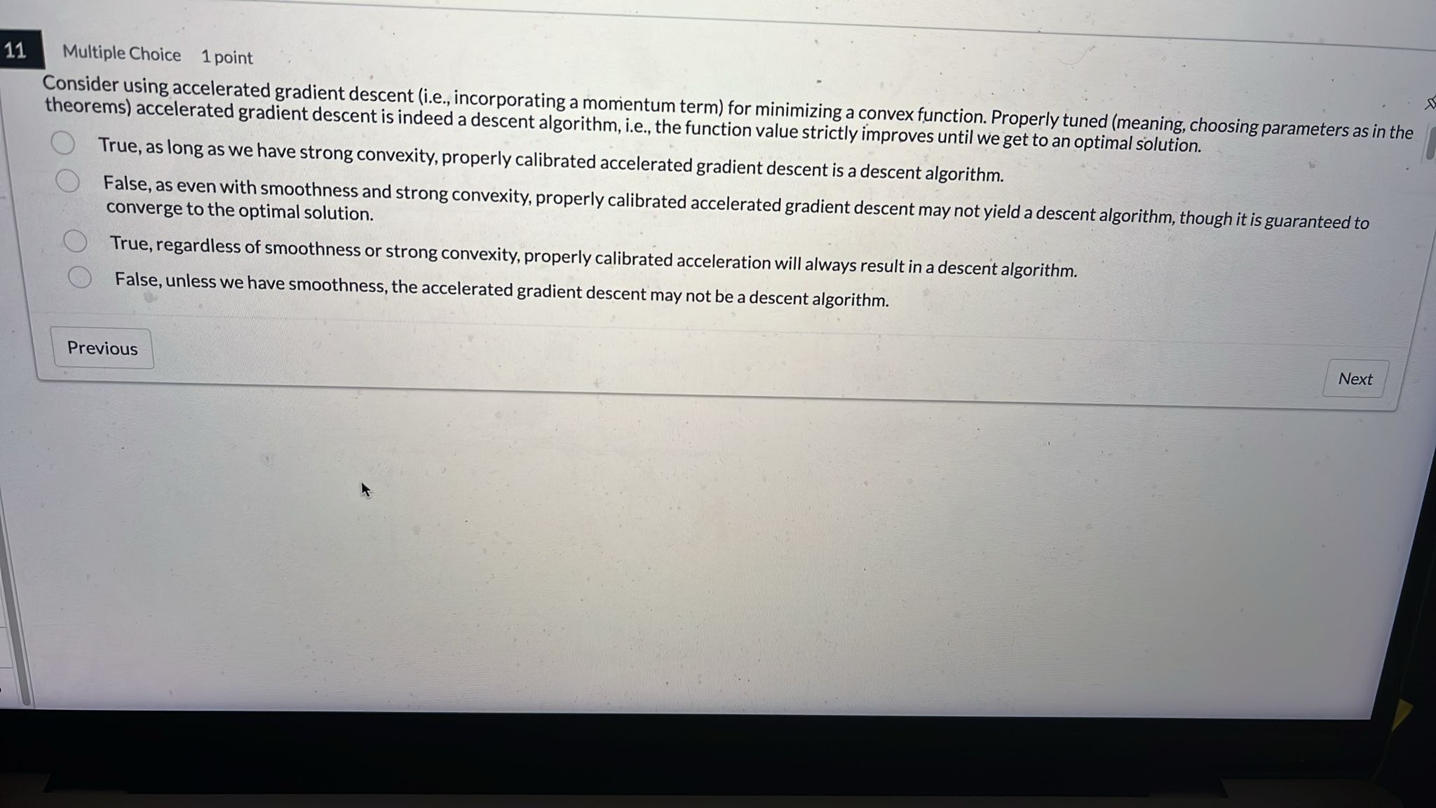 Solved Consider using accelerated gradient descent (i.e., | Chegg.com