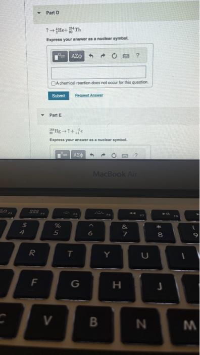 Solved ?→24Hee+24Th Express your answer an a nuclear symbot. | Chegg.com