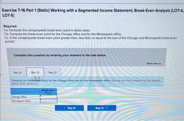 Solved SB Exercise 7-16 through Exercise 7-17 (Static) [The | Chegg.com