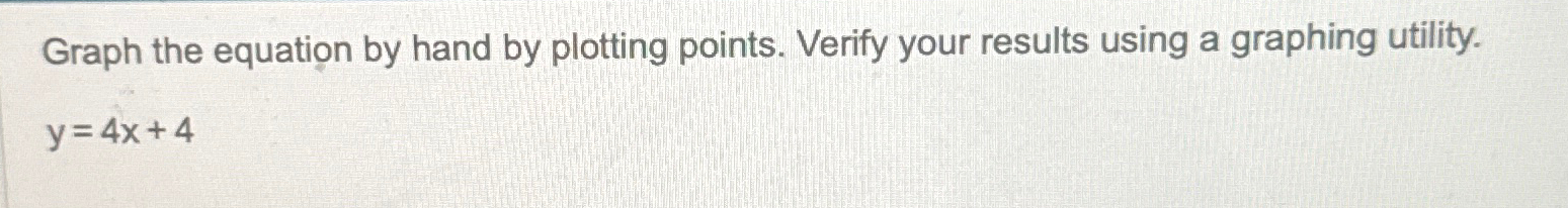 Solved Graph the equation by hand by plotting points. Verify | Chegg.com