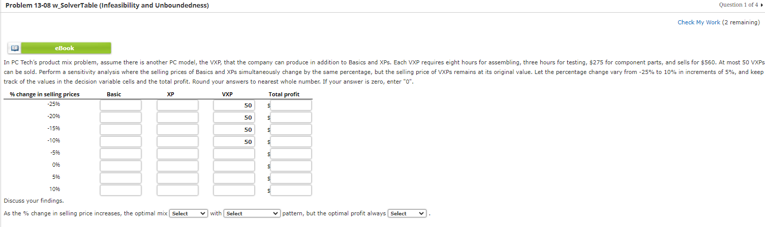 Solved track of the values in the decision variable cells | Chegg.com