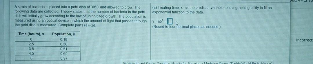 Solved (a) Treating time, x, as the predictor variable, use | Chegg.com