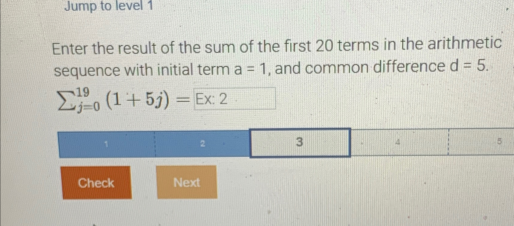 Solved Jump to level 1Enter the result of the sum of the | Chegg.com