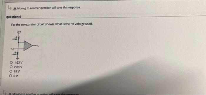 For the comparator circuit shown, what is the ref | Chegg.com
