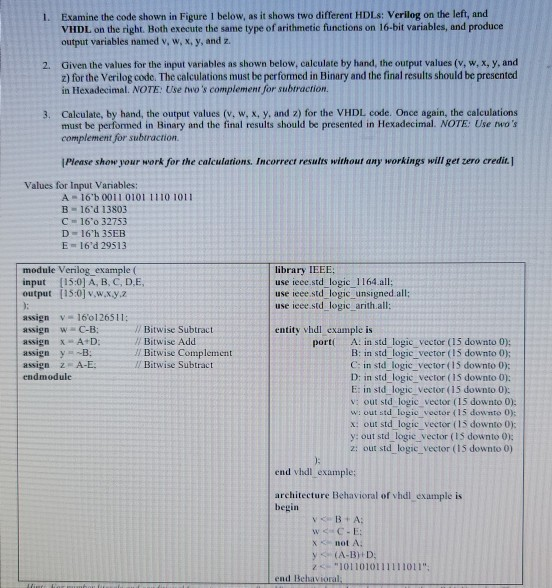 Examine the code shown in Figure 1 below, as it shows | Chegg.com